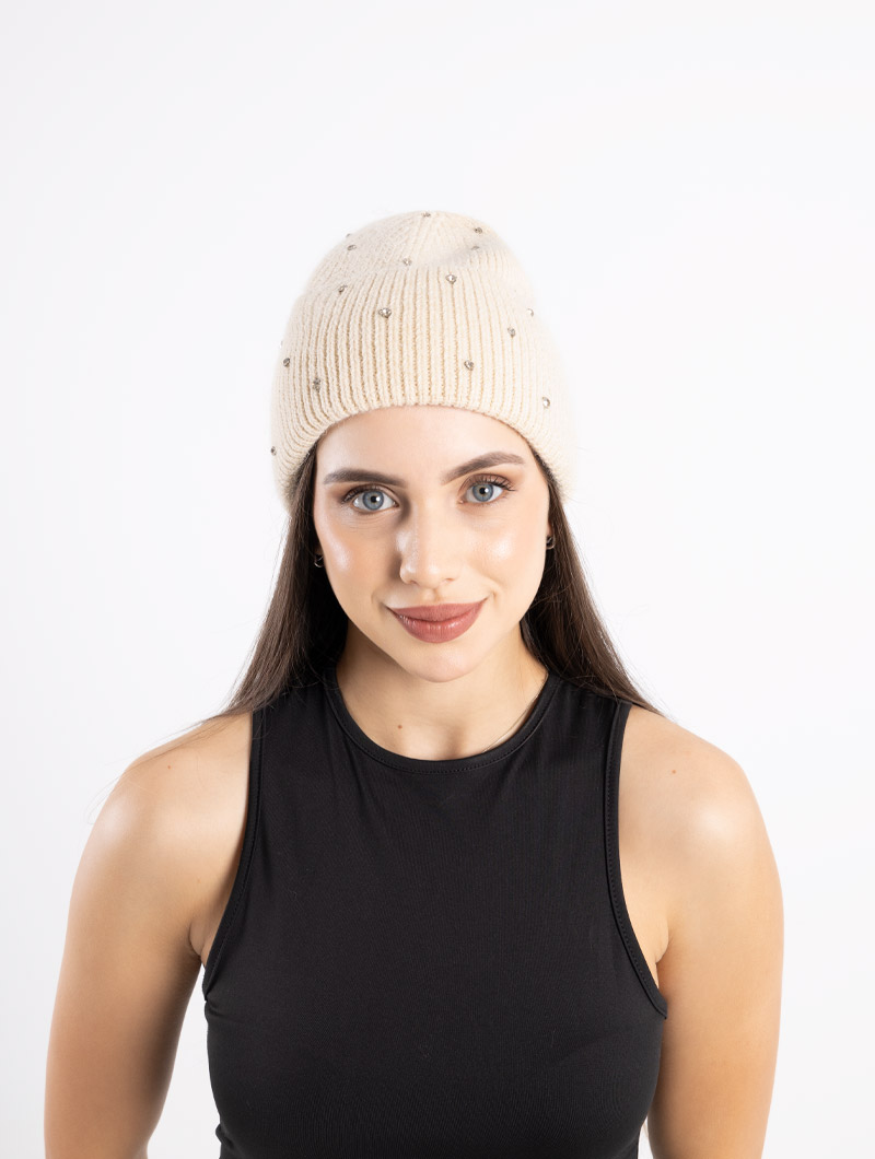 ROSACE - Bonnet avec strass