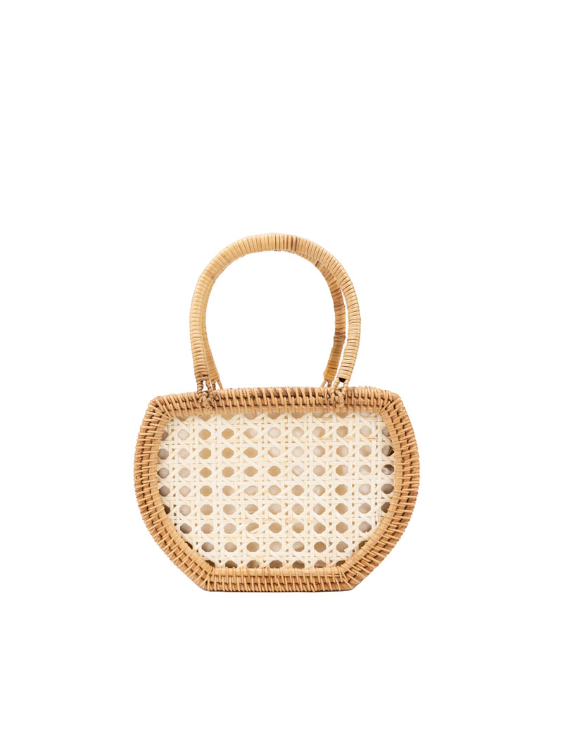 ROSACE - Sac en rotin tissé